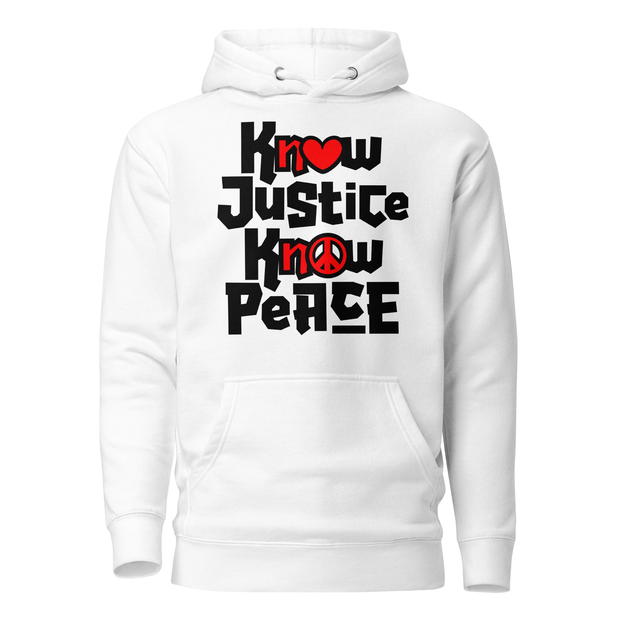 “Know Justice, Know Peace (Heart of Awareness)” Unisex Hoodie – Signs ...