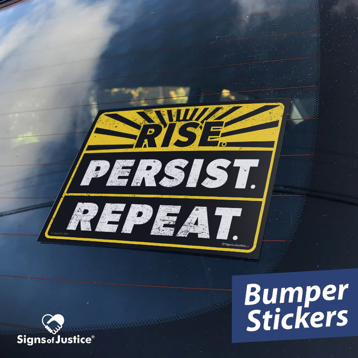 Signs of Justice bumper Stickers | Weather and Scratch-resistant With A ...