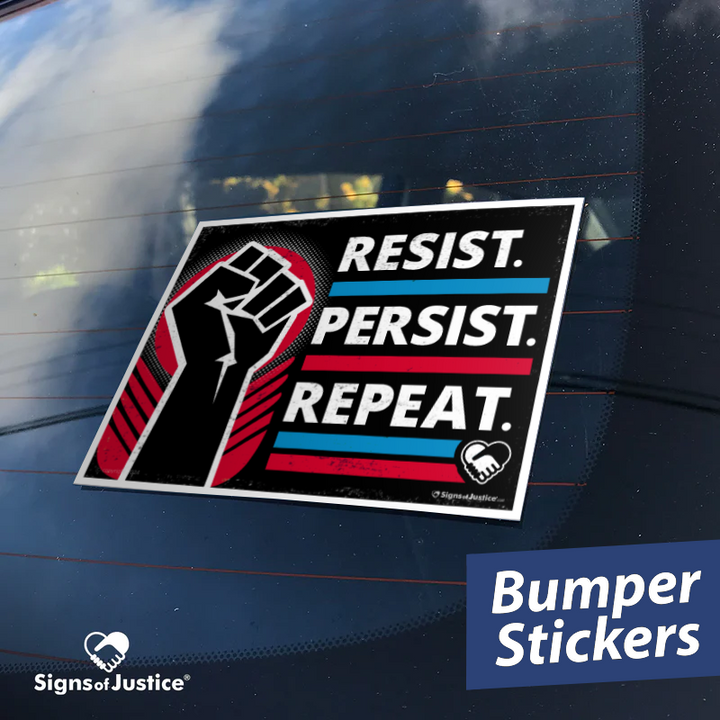 Signs of Justice bumper Stickers | Weather and Scratch-resistant With A ...
