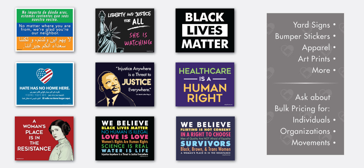 Signs of Justice | Custom Printed Yard Signs, Apparel, Hats and Masks ...