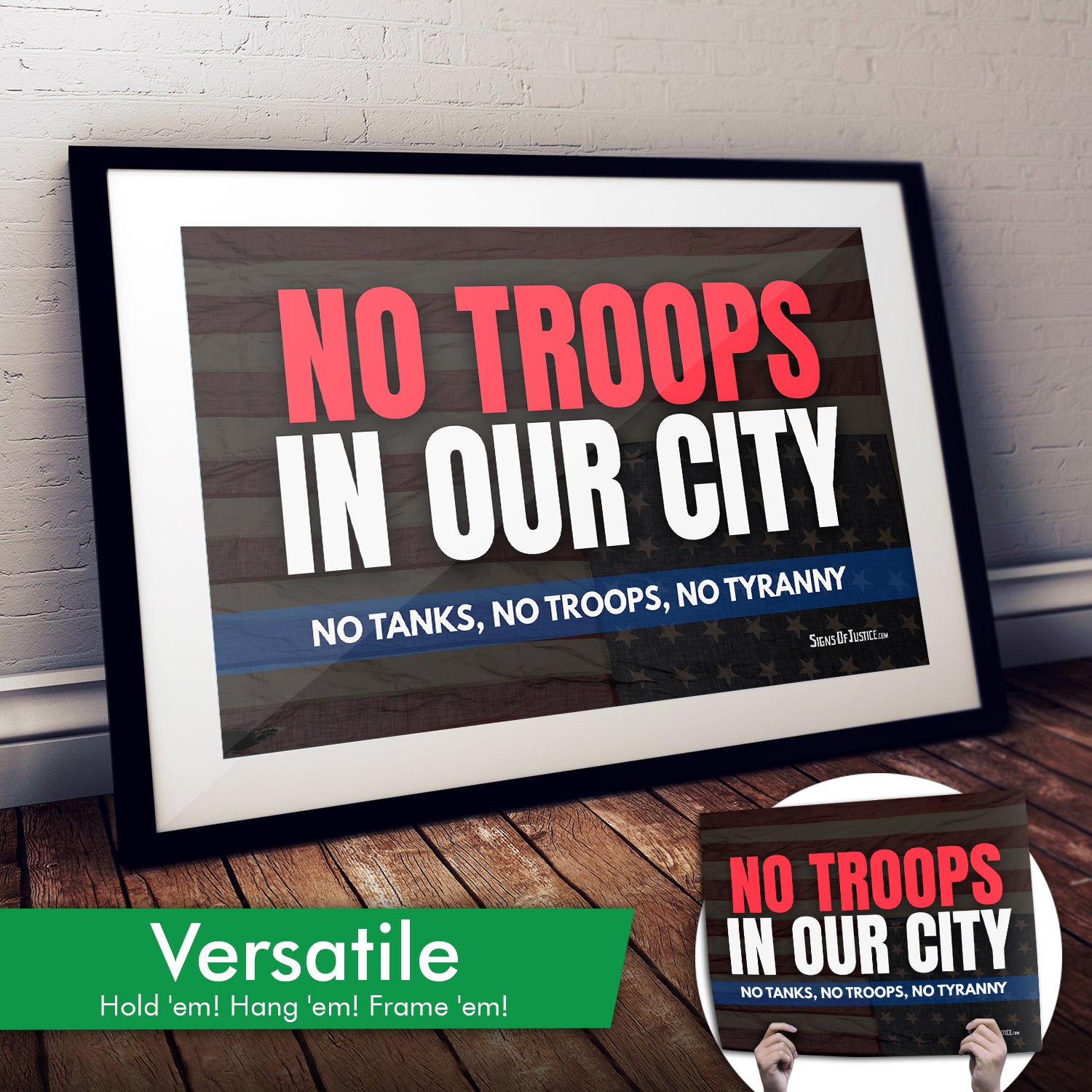 "No Troops" Cardstock Print – Signs Of Justice