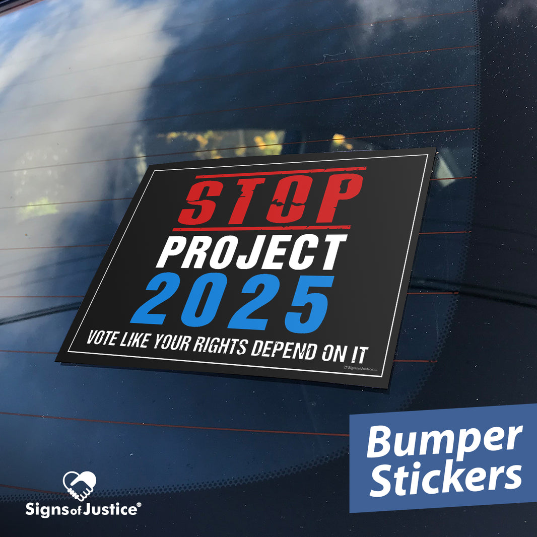 Signs of Justice bumper Stickers | Weather and Scratch-resistant With A ...