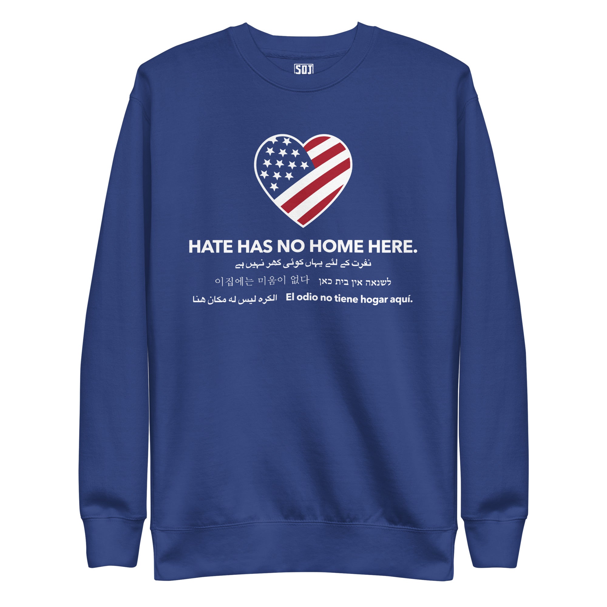 “Hate Has No Home Here” Unisex Crewneck Sweatshirt – Signs Of Justice