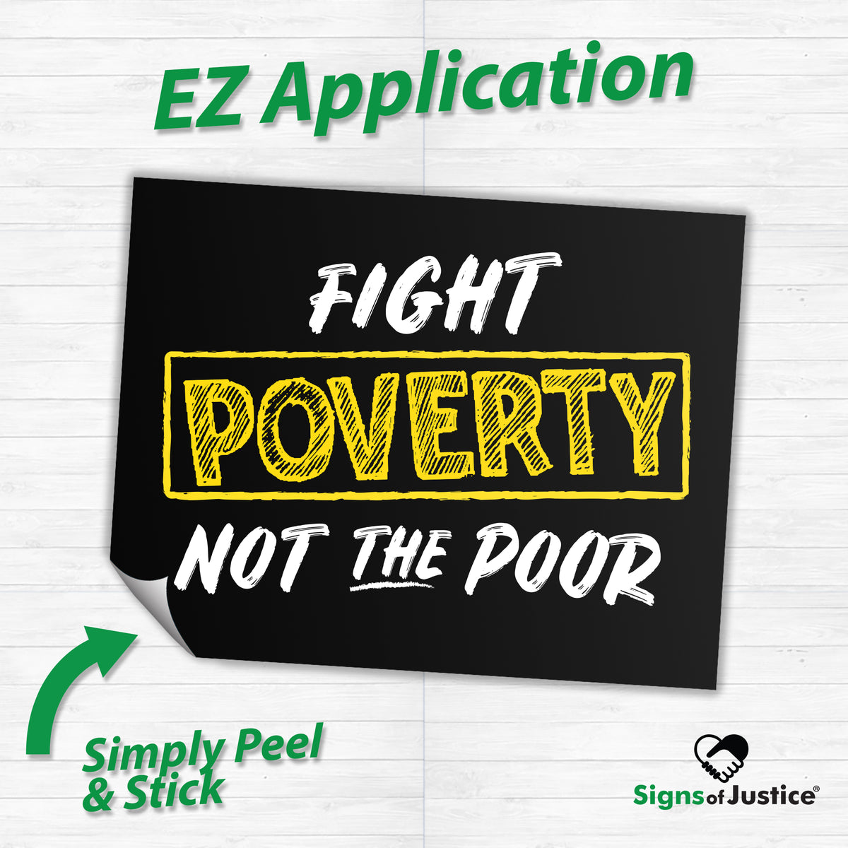 Fight Poverty Not The Poor Bumper Stickers – Signs Of Justice
