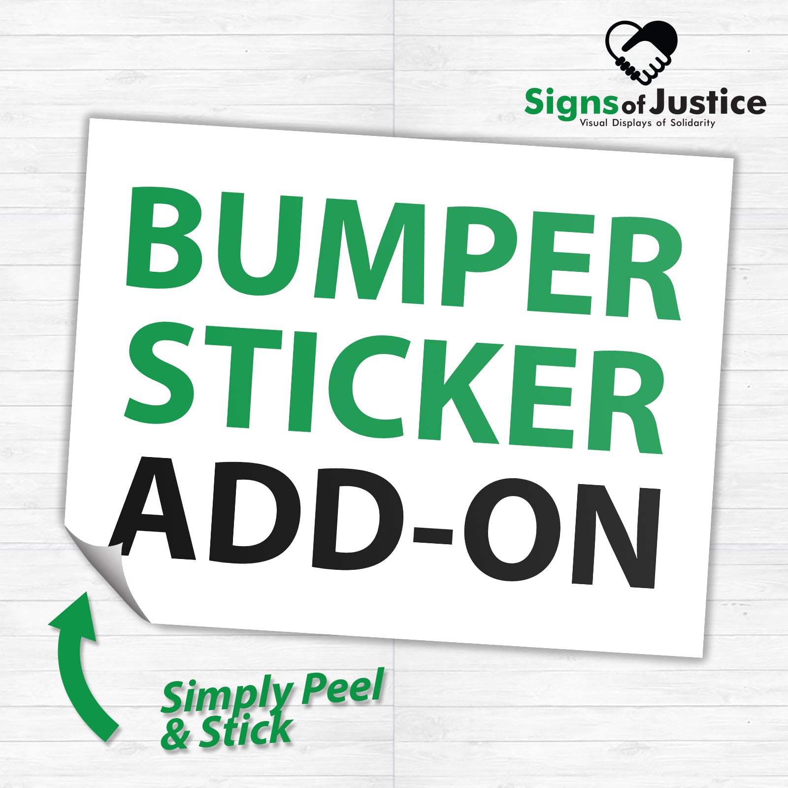 Bumper Sticker Add-On – Signs Of Justice