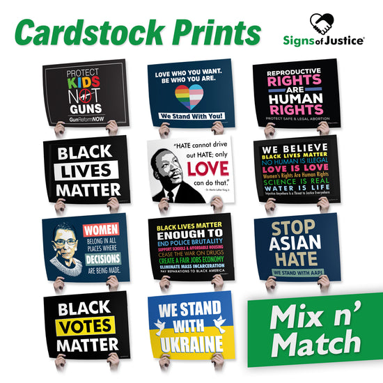 Cardstock Print – Mix n' Match – Signs Of Justice